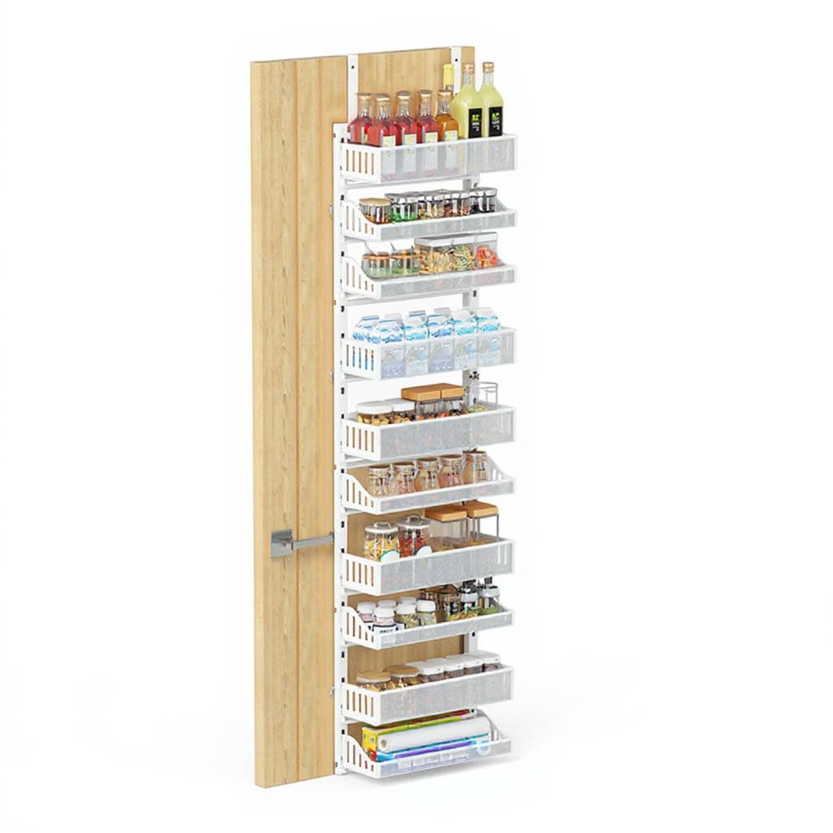 Danolapsi 10-Tier Metal Door Pantry Organizers, Over The Door Pantry ...