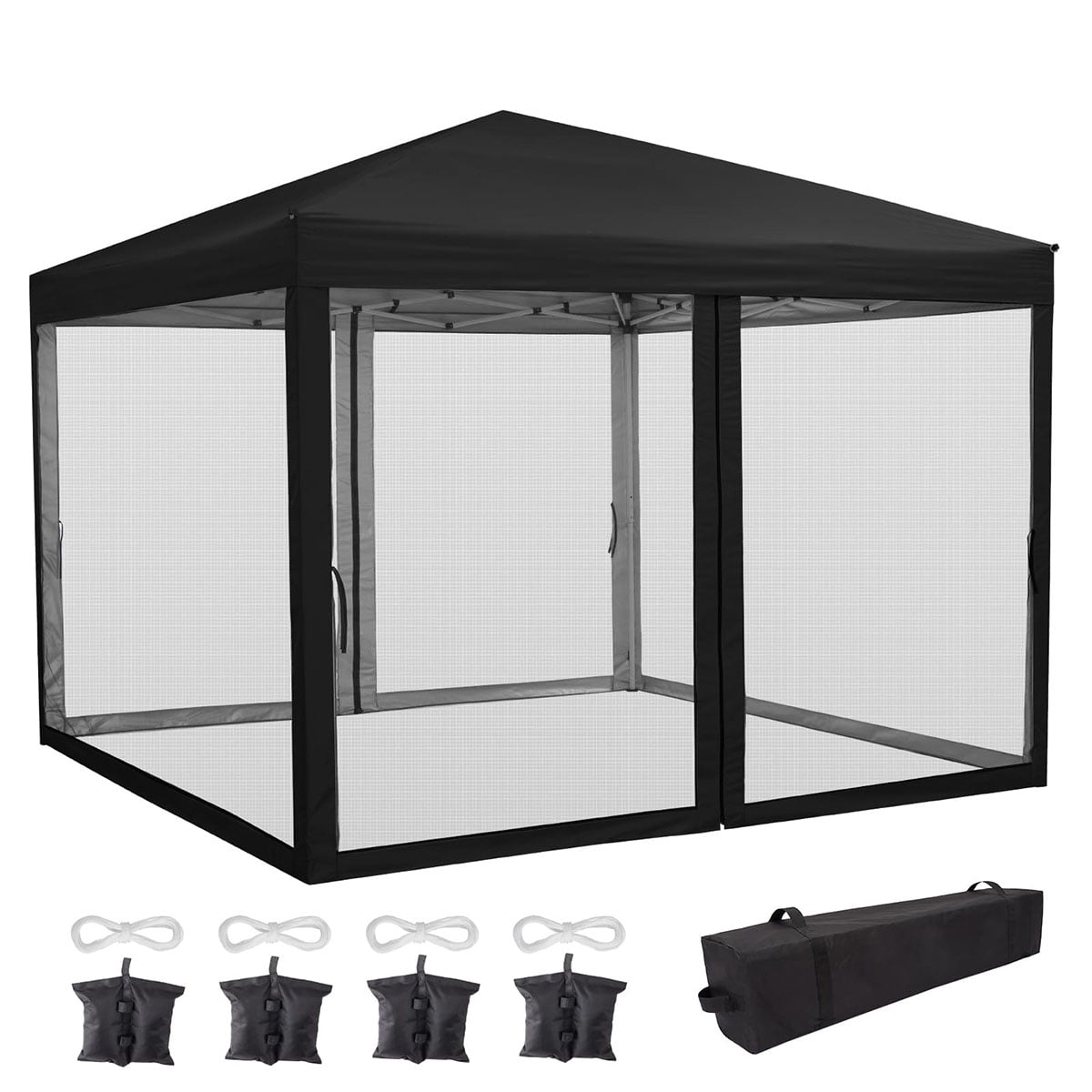 Danolapsi 10 x 10 FT Pop Up Canopy, 3 Height Adjustable Instant Canopy ...