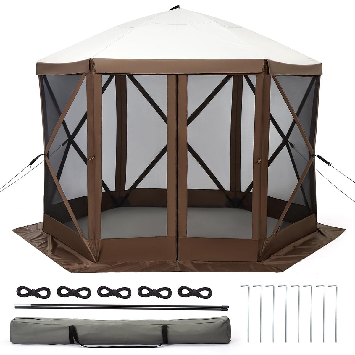 Danolapsi 10x10 ft Instant Pop-Up Canopy Tent with Removable Mosquito ...