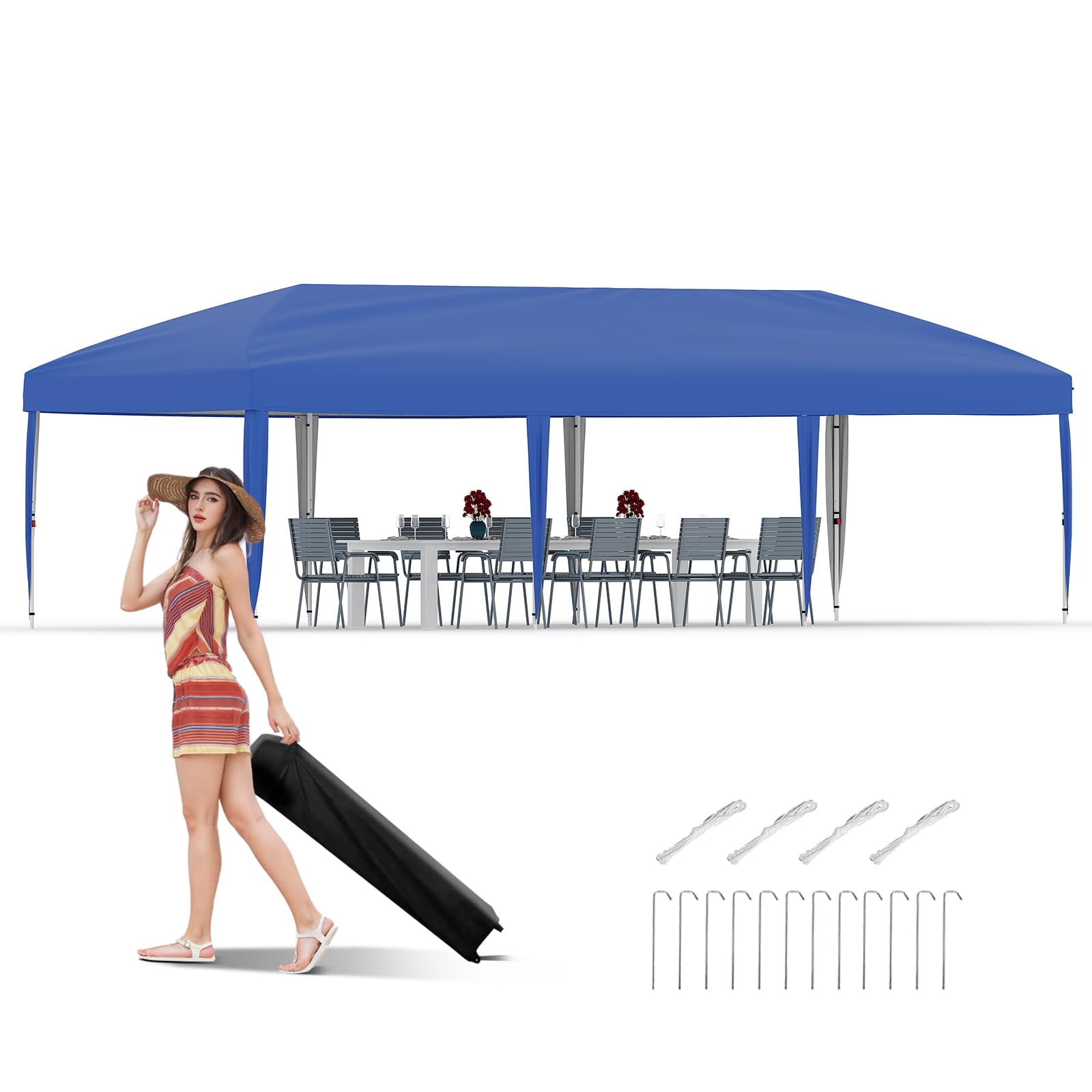 Danolapsi 10x30 Pop Up Canopy,Heavy Duty Outdoor Canopy Tent with ...