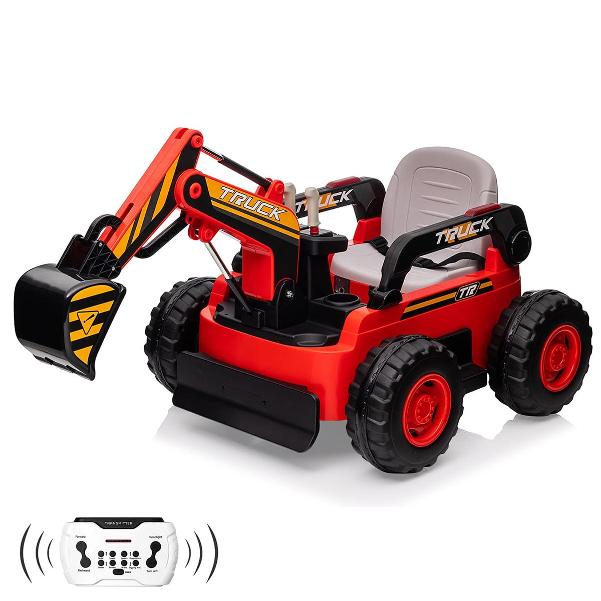 Danolapsi 12V Kids Ride On Excavator Digger Car with Remote Control ...