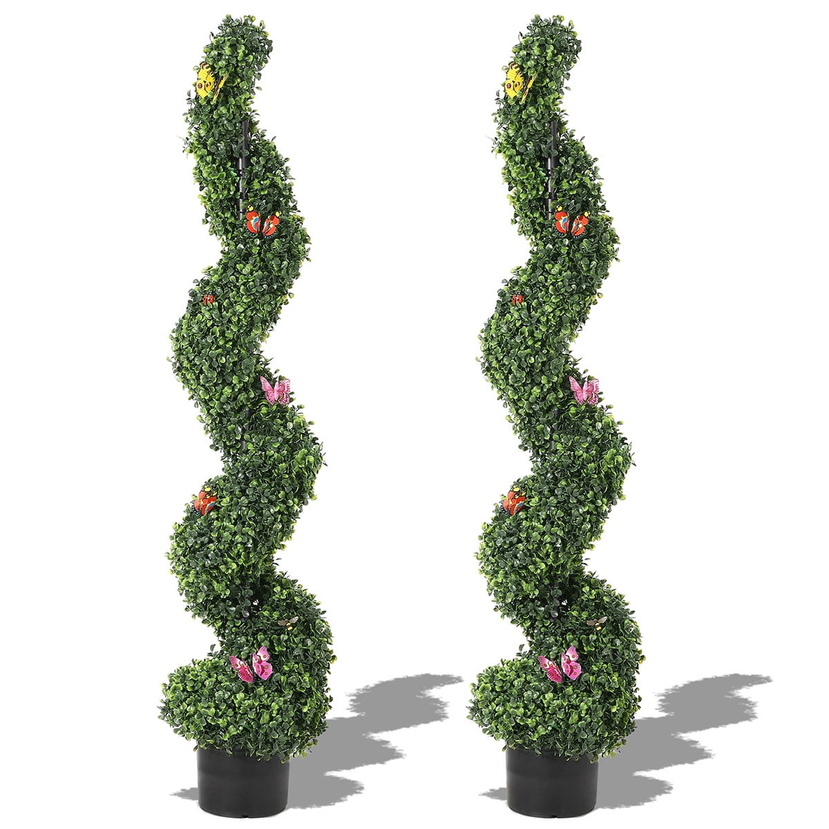 Danolapsi 2 PCS 4 FT Artificial Spiral Topiary Trees, UV Resistant ...