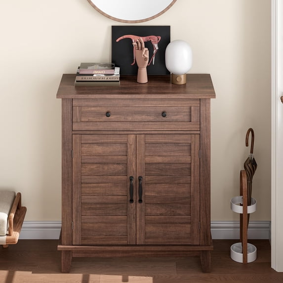 Danolapsi 31.5" Farmhouse Accent Storage Cabinet with Slatted Doors ...