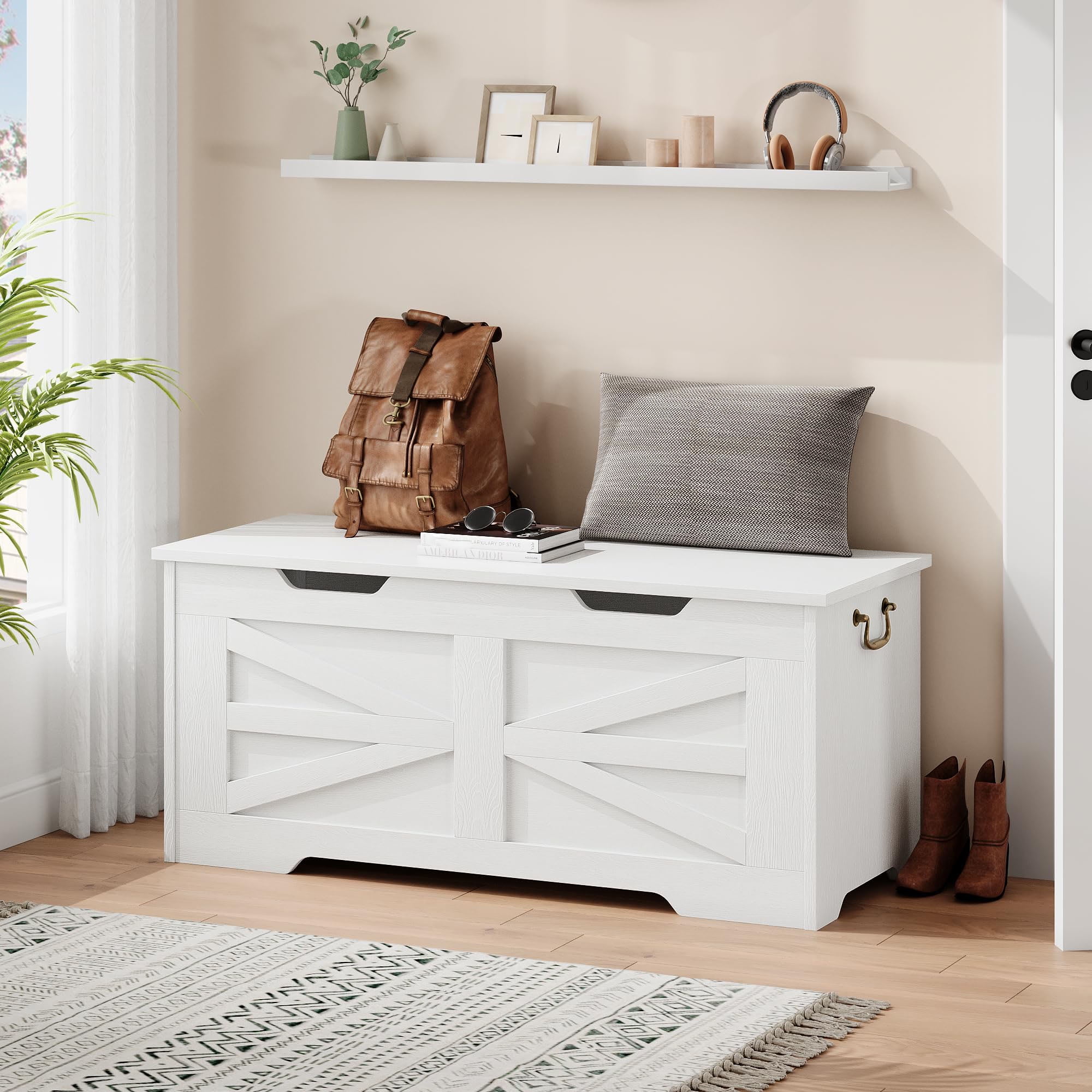 Danolapsi 39.4” Storage Chest,Toy Box with Safety Hinge,Toy Chest for ...