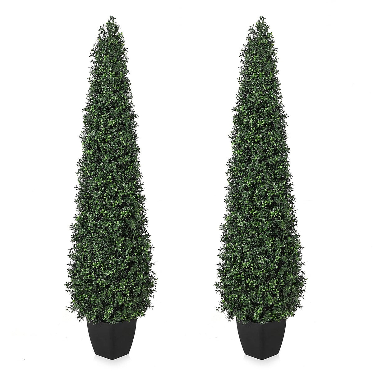 Danolapsi 3FT Artificial Boxwood Topiary Trees,2Pack Faux Topiaries ...