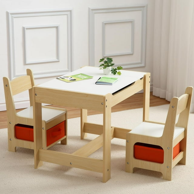 Danolapsi 4 in 1 Kids Table And 2 Chair Set Children Detachable ...