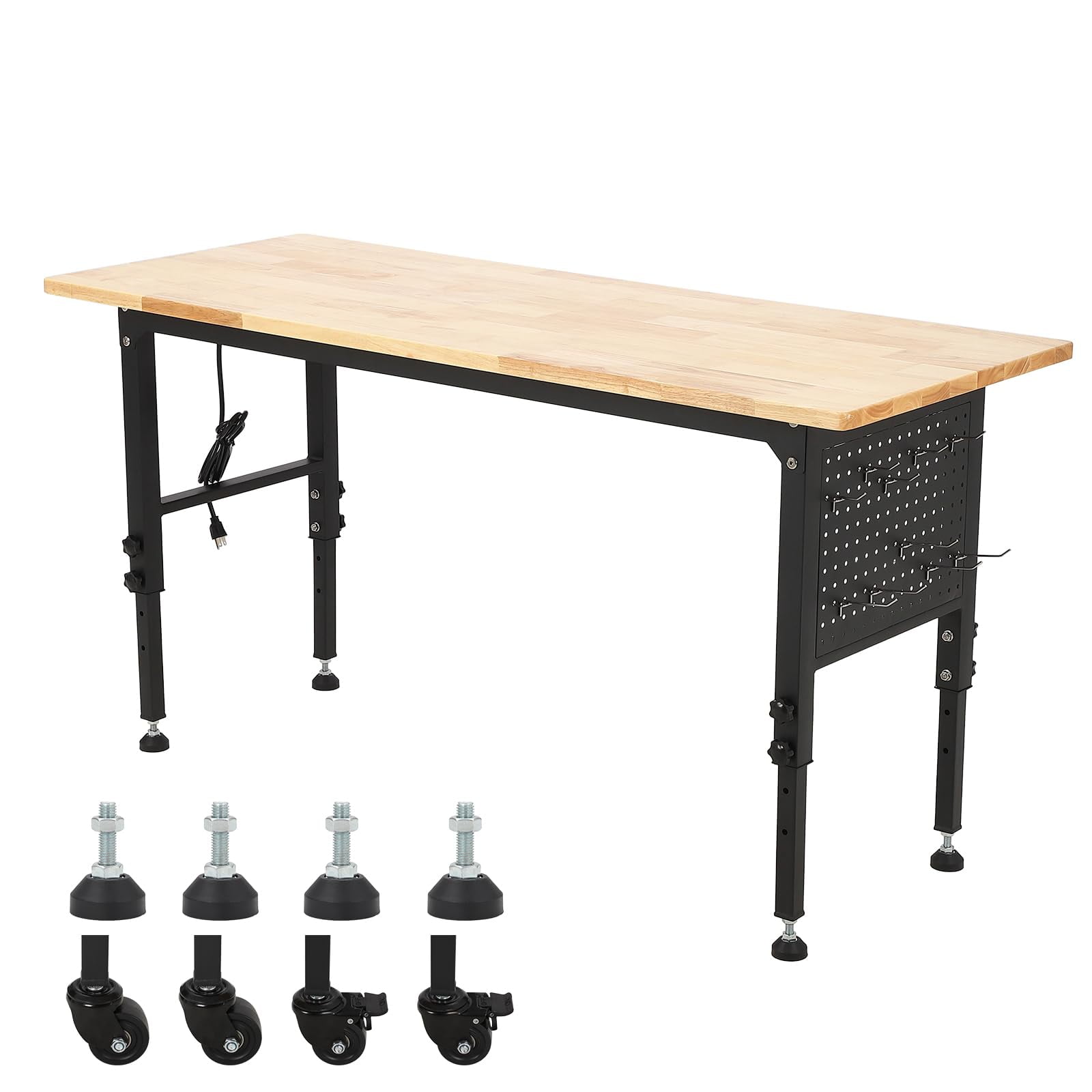 Danolapsi 48" Adjustable Work Bench,Heavy Duty Garage Work Bench Table ...