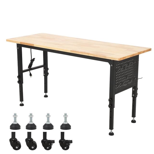 Danolapsi 48" Adjustable Work Bench,Heavy Duty Garage Work Bench Table ...