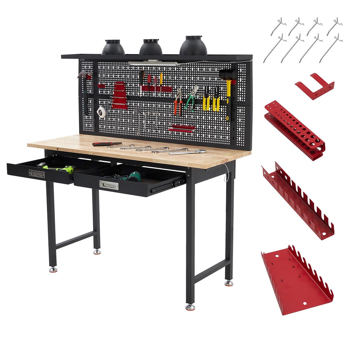 Danolapsi 48" Workbench Heavy Duty, Adjustable Height Workstation with ...