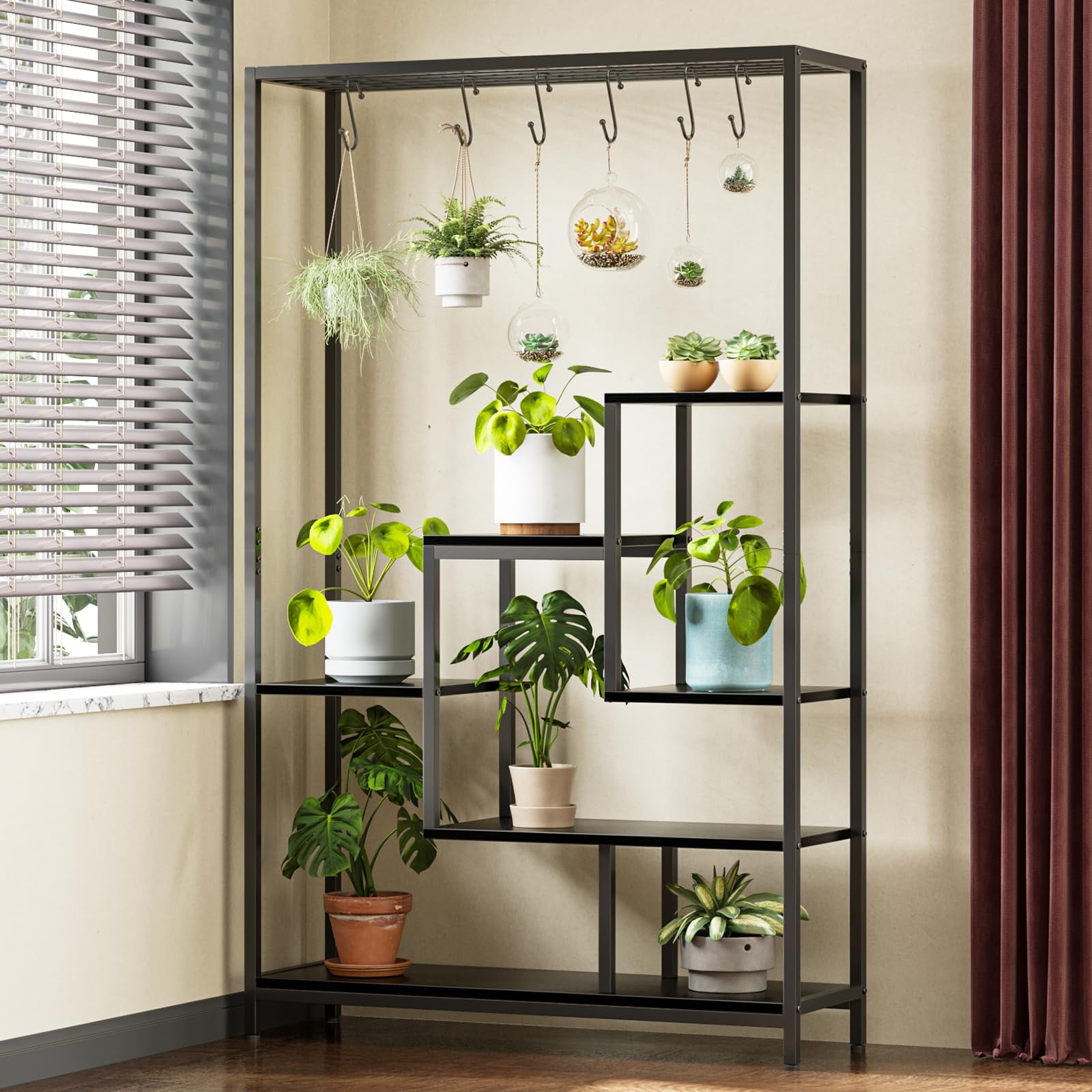Danolapsi 5-Tier Tall Indoor Plant Stand,70.9 inches Large Metal Plant ...