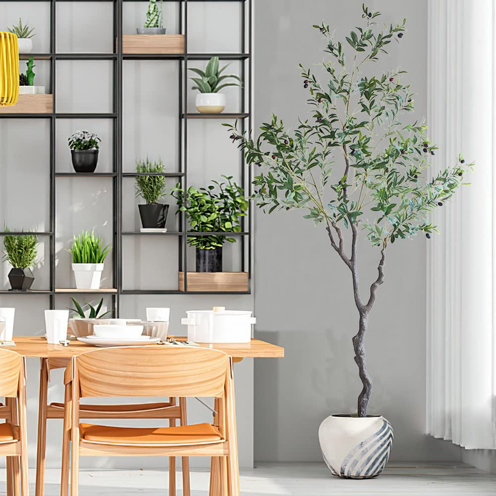 Danolapsi 5Ft Artificial Olive Tree Faux Tree with Lifelike Olive ...