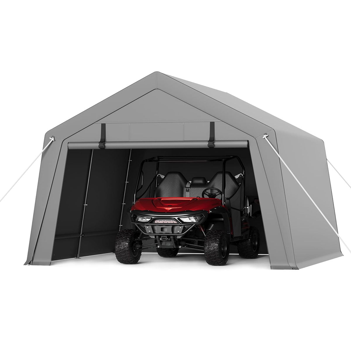 Danolapsi 7 x 10 ft Carport Storage Shed, Portable Garage with Roll-up ...
