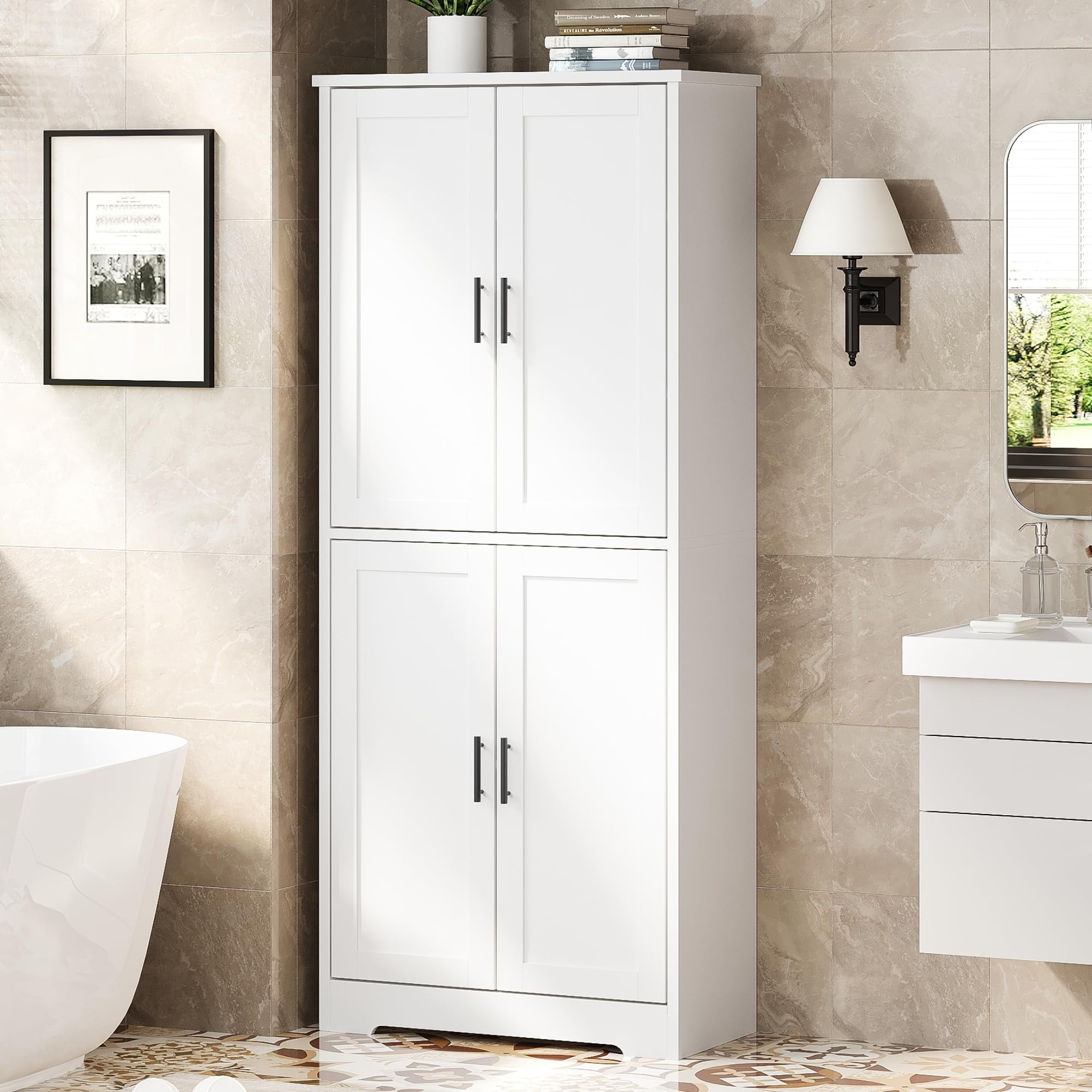 Danolapsi 70" Tall Kitchen Pantry,Freestanding Pantry Storage Cabinet ...