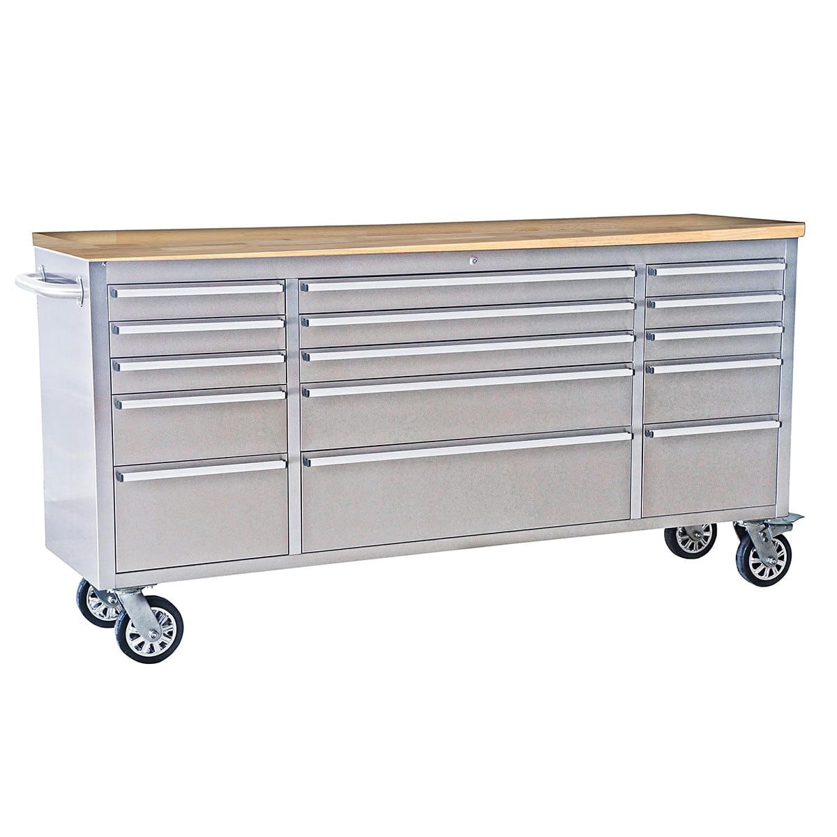 Danolapsi 72" Rolling Tool Chest with 15 Drawers,Heavy-Duty Steel ...