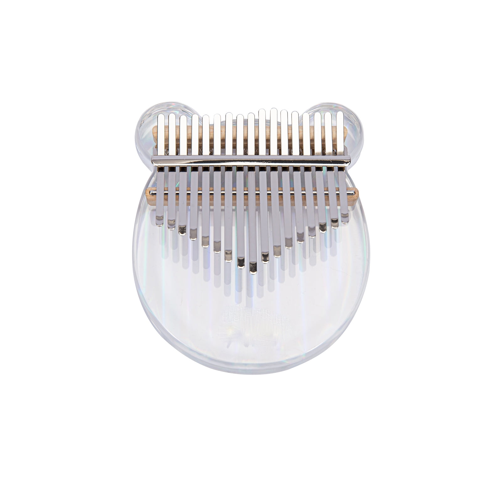 Danolapsi Acrylic Kalimba Clear Thumb Piano 17 Key Transparent Rainbow ...
