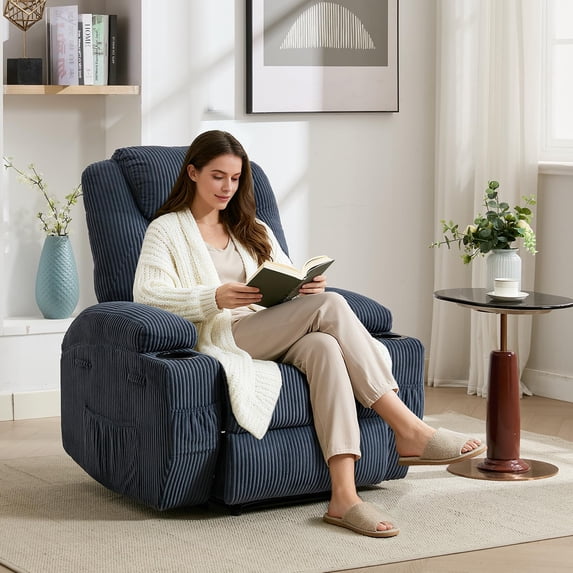 Danolapsi Adjustable Power Recliner Chair, Soft Corduroy Electric ...