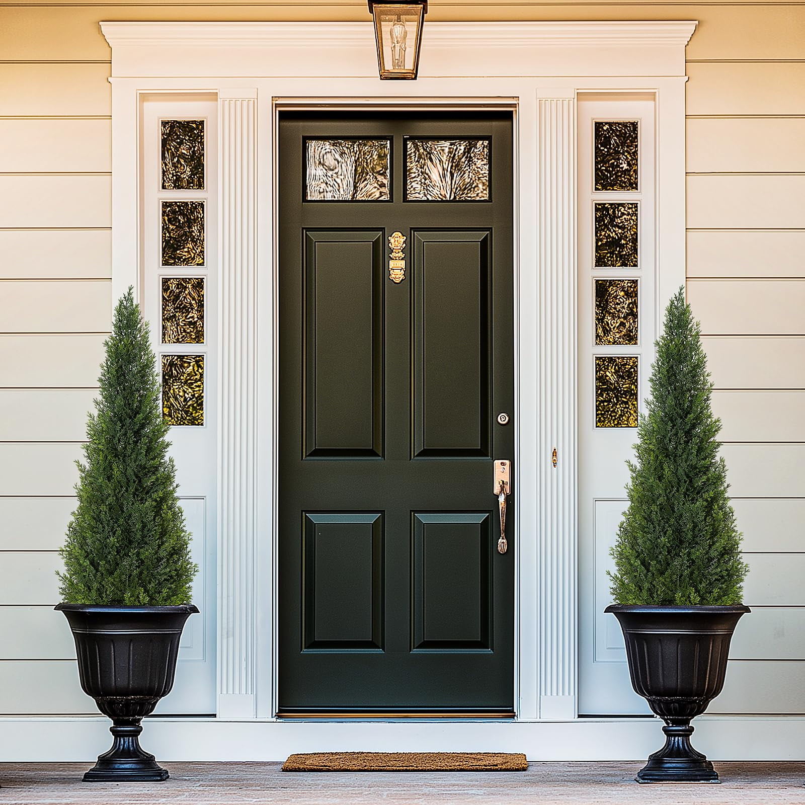 Danolapsi Artificial Topiary Cedar Trees 3FT Tall,Outdoor Indoor Faux ...