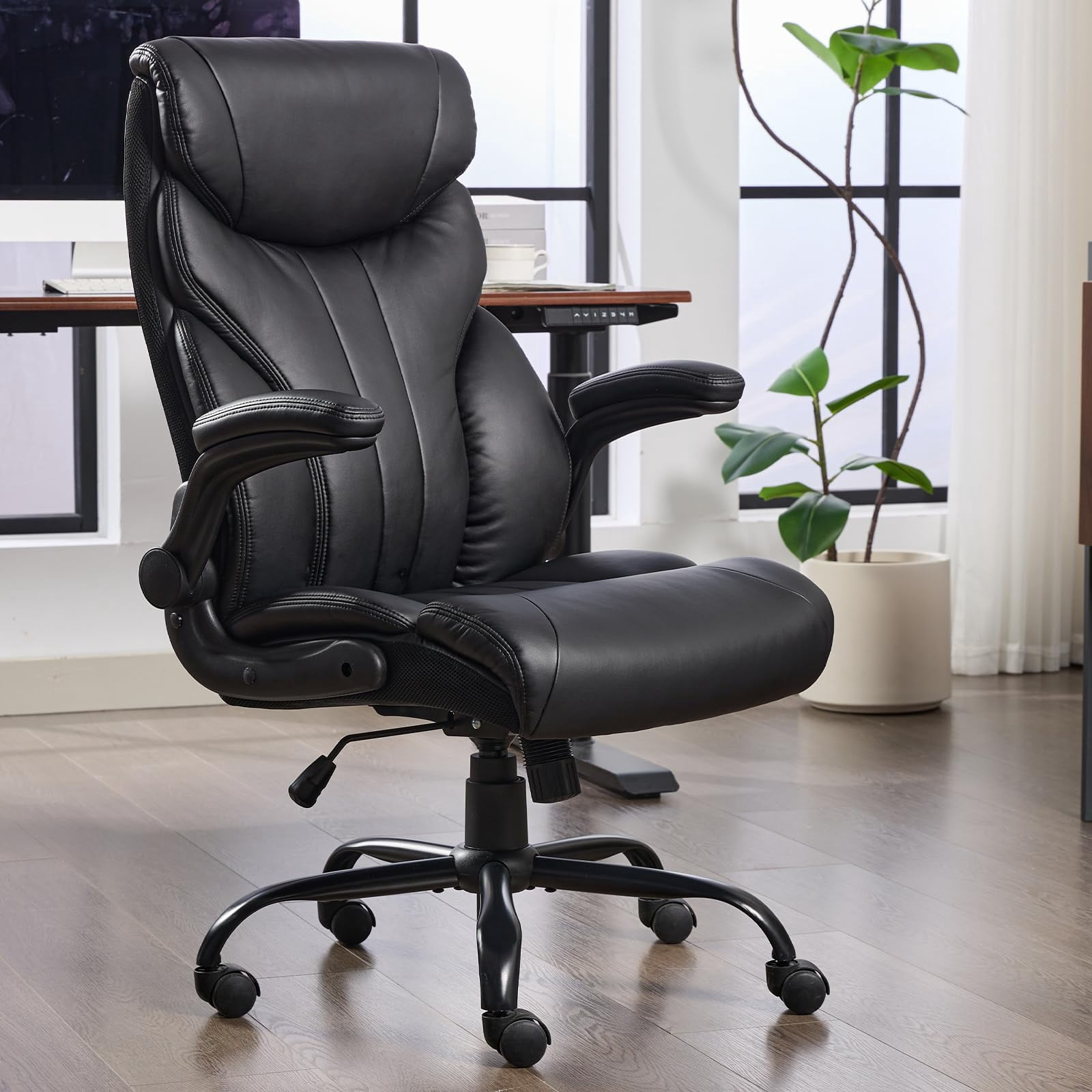 Danolapsi Big and Tall Office Chair 500lbs,Wide Seat Home Office Chair ...