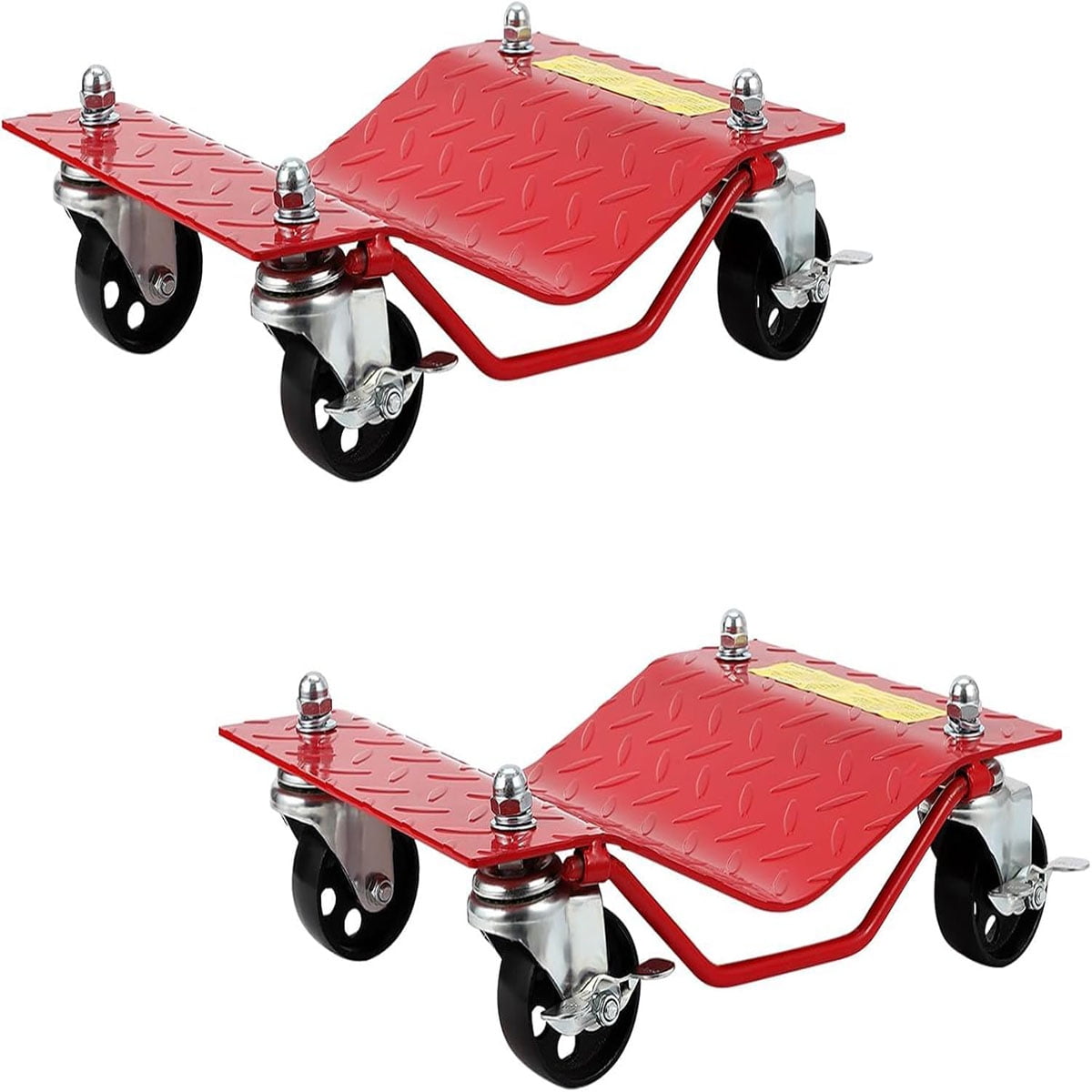 Danolapsi Car Wheel Dolly Set of 2,4000 LBS/1814 Kg Car Moving Cart with Brakes, Heavy Duty ...