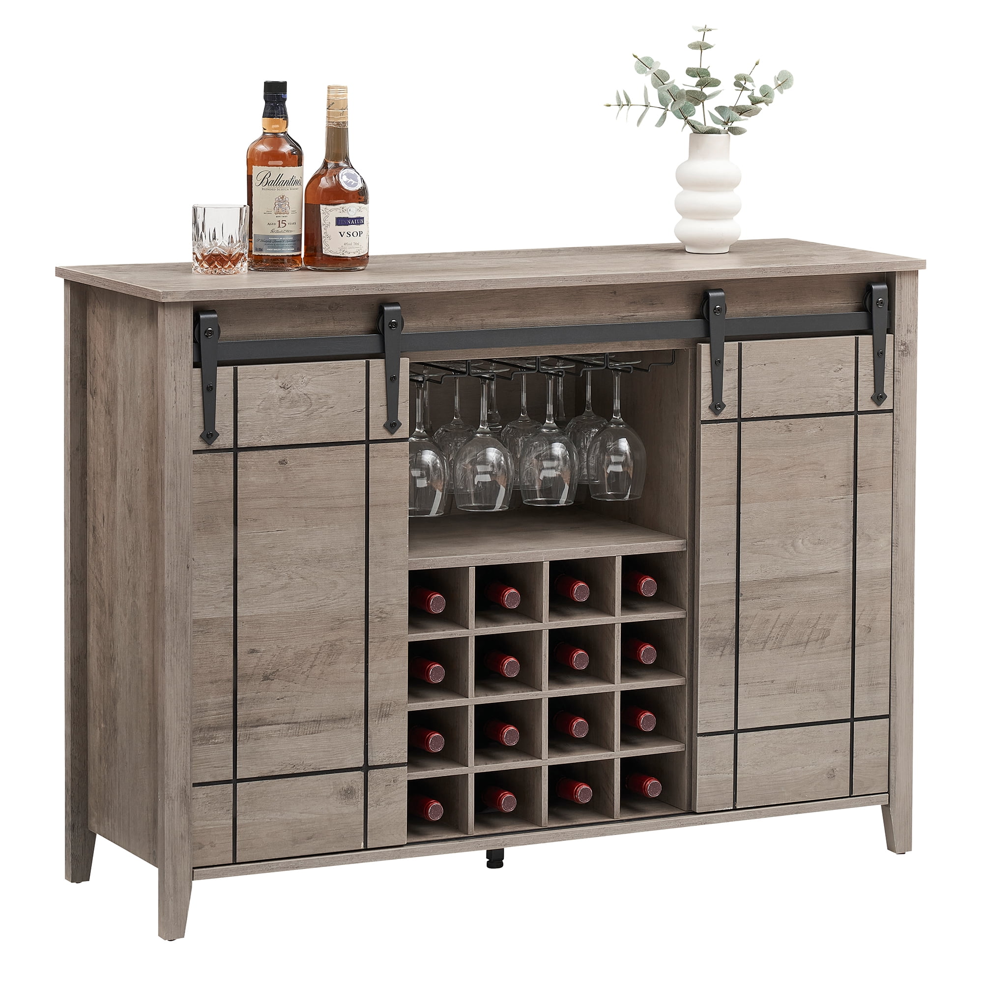 Danolapsi Coffee Bar Cabinet Wine Bar Buffet Cabinet With 16 Bottle ...