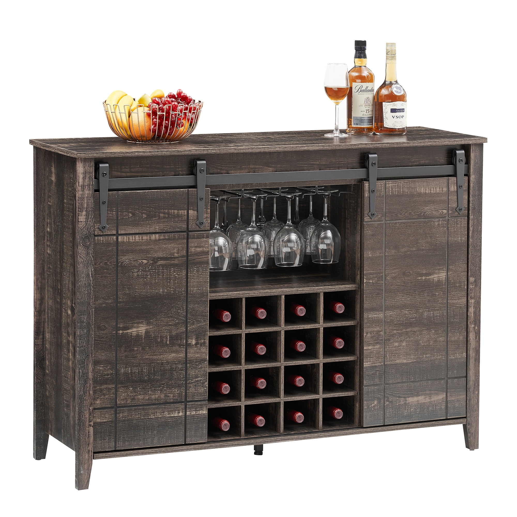 Danolapsi Coffee Bar Cabinet Wine Bar Buffet Cabinet With 16 Bottle ...