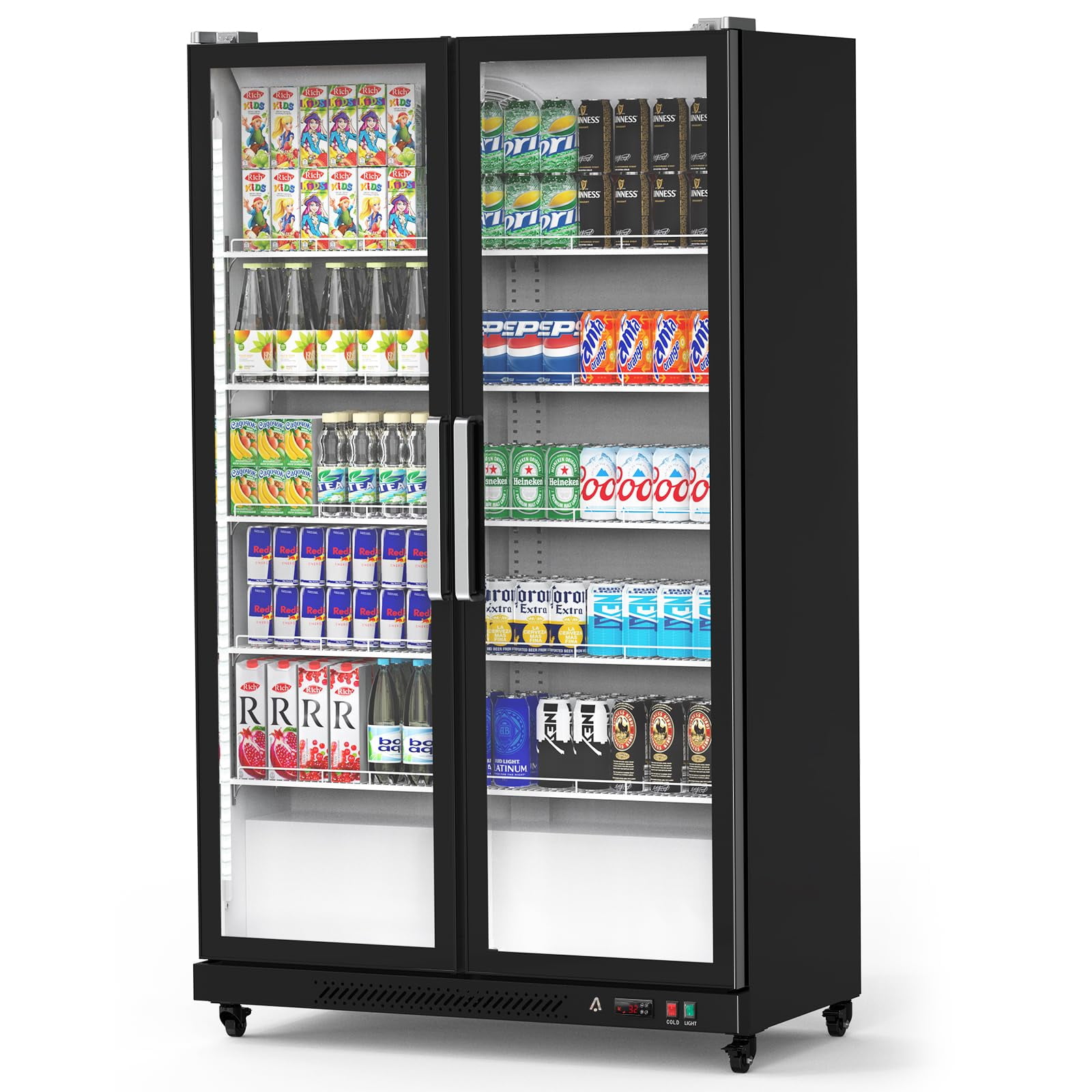 Danolapsi Commercial Display Refrigerator, 27.1 Cu. Ft. Display Fridge ...