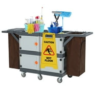 Simpli-Magic Janitorial Cart Commercial Grade Cleaning Cart Rolling ...