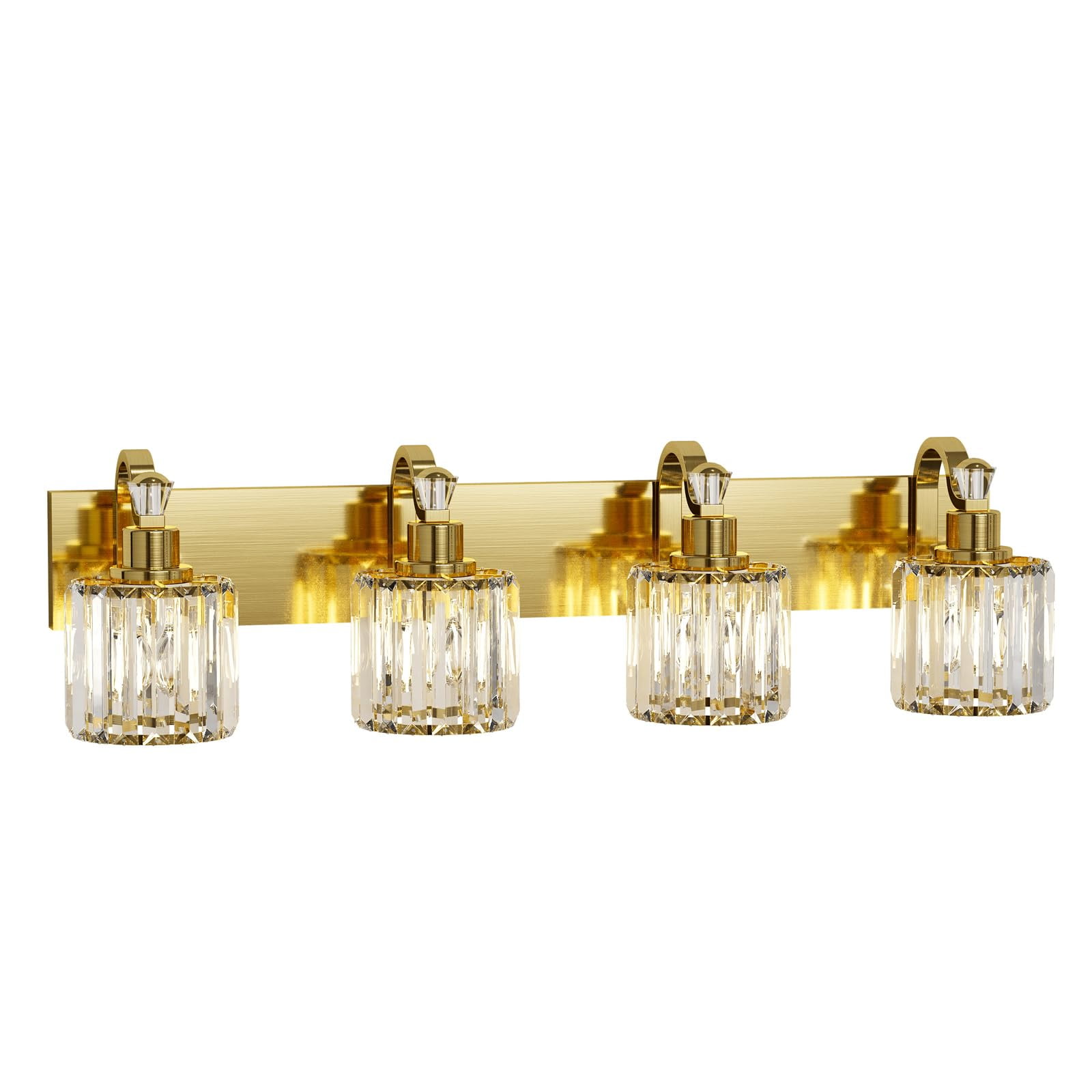 Danolapsi Crystal Gold Bathroom Vanity Light 3 Light Modern Bathroom ...
