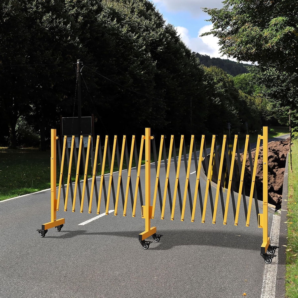 Danolapsi Double Expandable Gate,64"H x 120"W Folding Security Gate ...