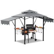 ABCCANOPY BBQ Grill Gazebo Shelter, 8'x 5' Double Tier Outdoor Canopy ...