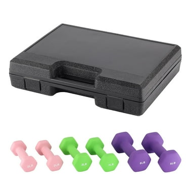 CAP 50 lb Rubber Hex Dumbbell Weight Set, Includes 2 x 5lb, 2 x 20lb ...