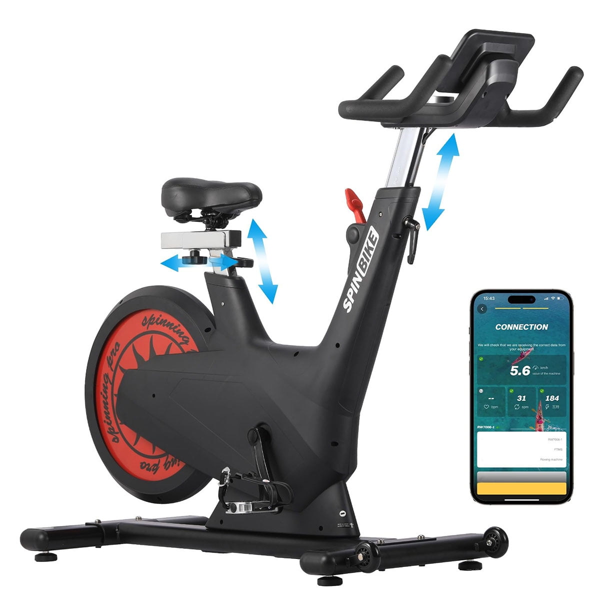 Danolapsi Exercise Bike w Self-Powered System, Magnetic Resistance ...