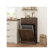 Arlopu Tilt Out Double Trash Can Stand, Freestanding Kitchen Cabinet ...