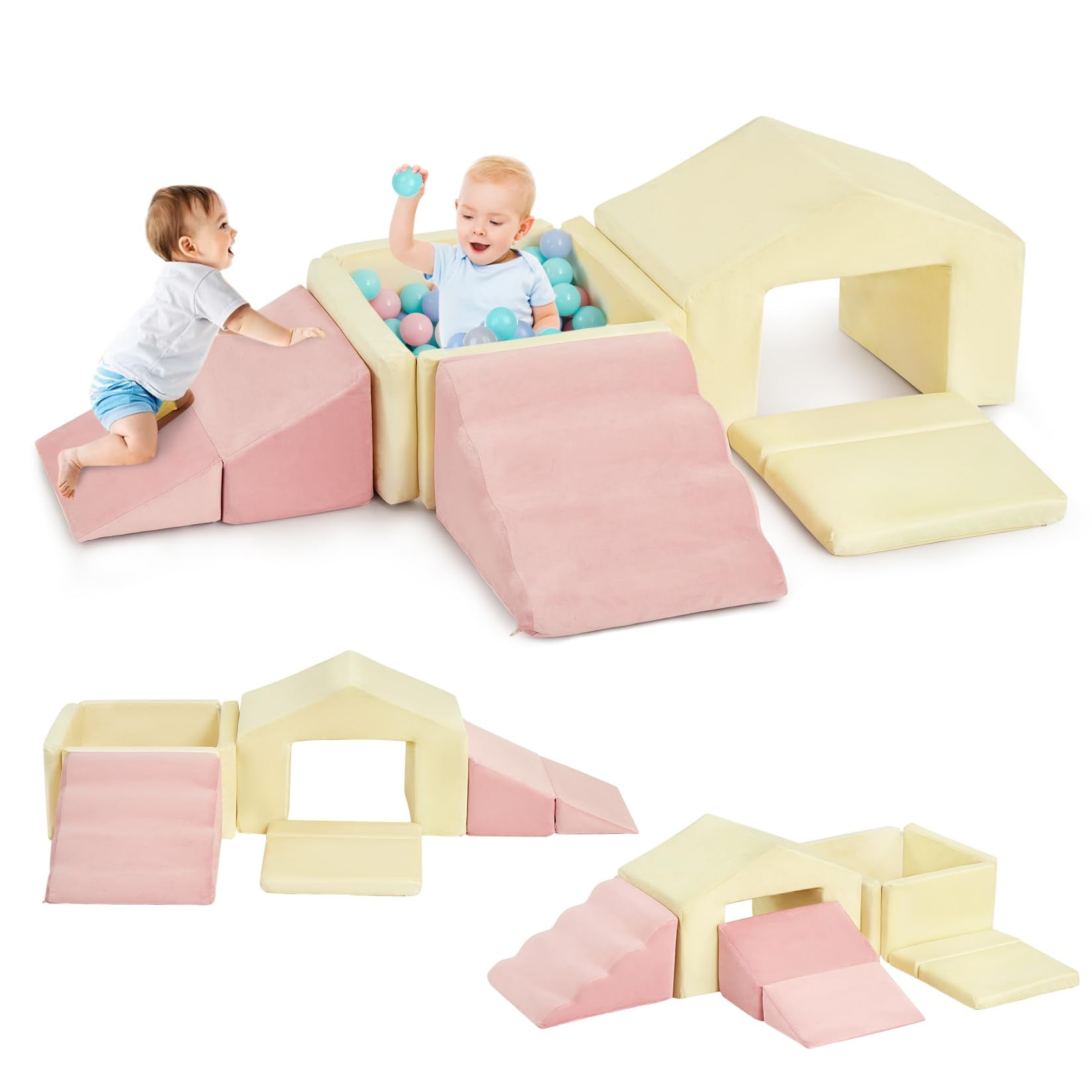 Danolapsi Foam Climbing Toys for Toddlers,6PCS Climb and Crawl Activity ...