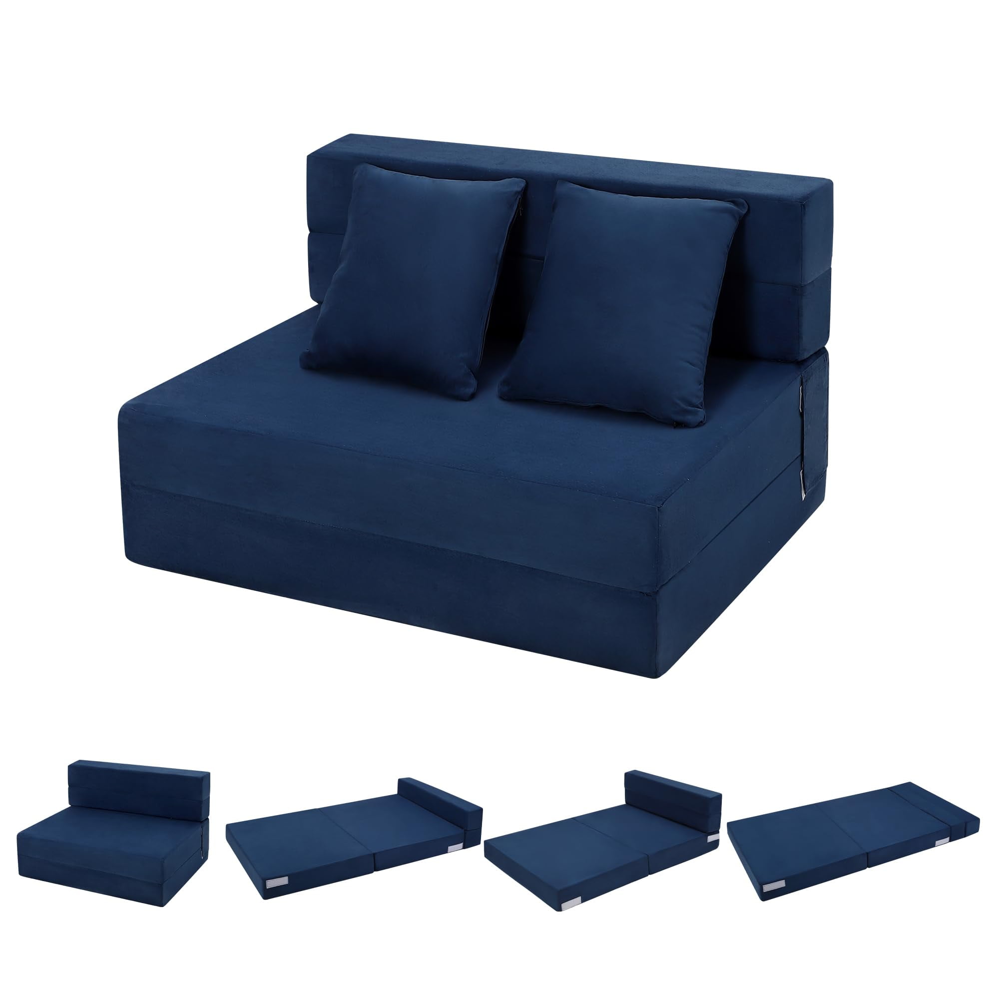 Danolapsi Folding Sofa Bed,Foldable Couch Bed with Pillow,Convertible ...