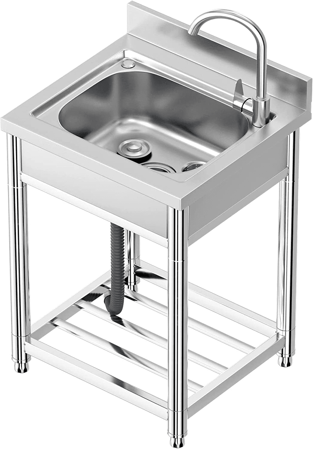 Danolapsi Free Standing Single Bowl Commercial Restaurant Kitchen Sink ...