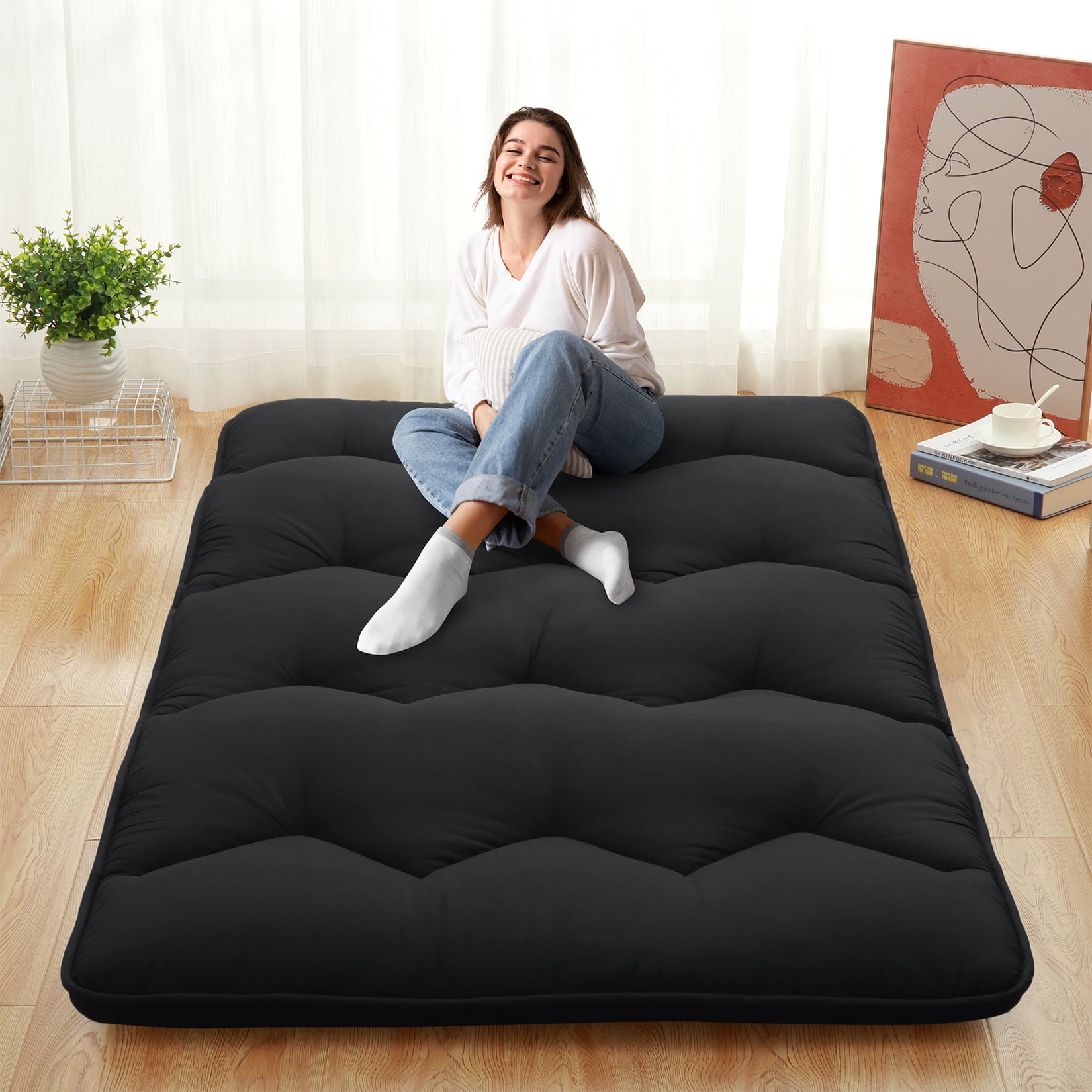 Danolapsi Japanese Floor Mattress Futon Mattress,3 ''Thicken Tatami Mat ...