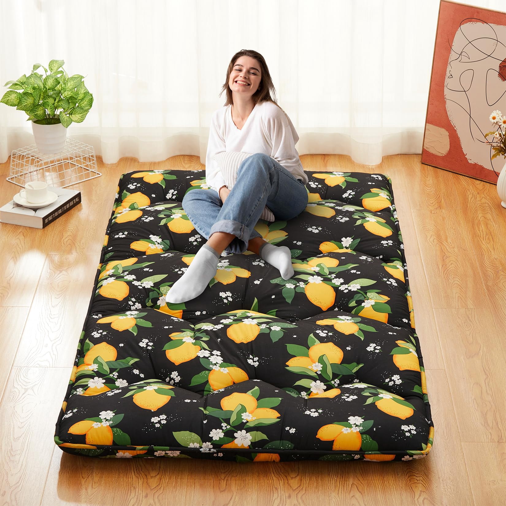 Danolapsi Japanese Futon Mattress, Modern Foldable Thick Tatami Floor ...