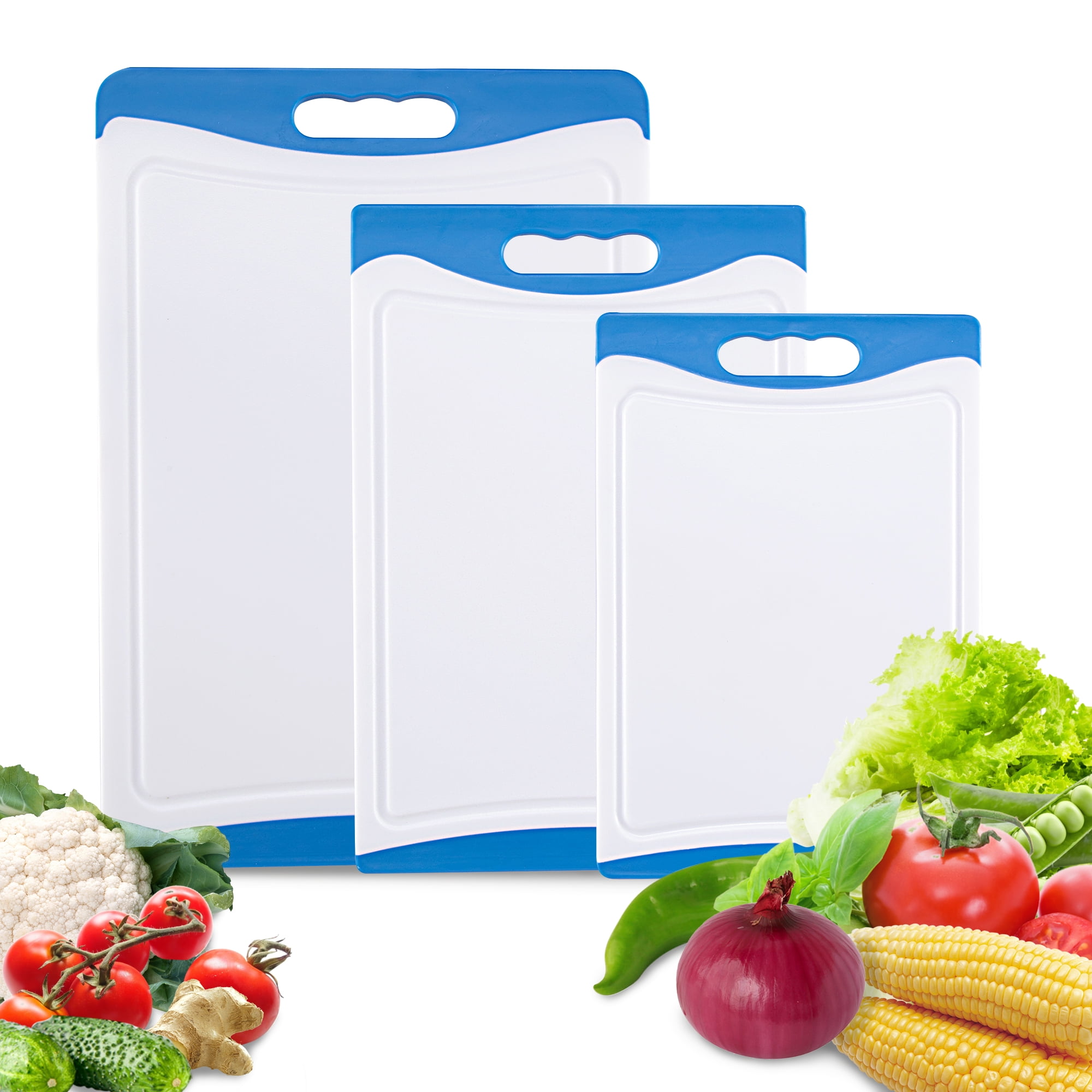 Danolapsi Kitchen Cutting Boards,Large PP Cutting Board Set Dishwasher ...
