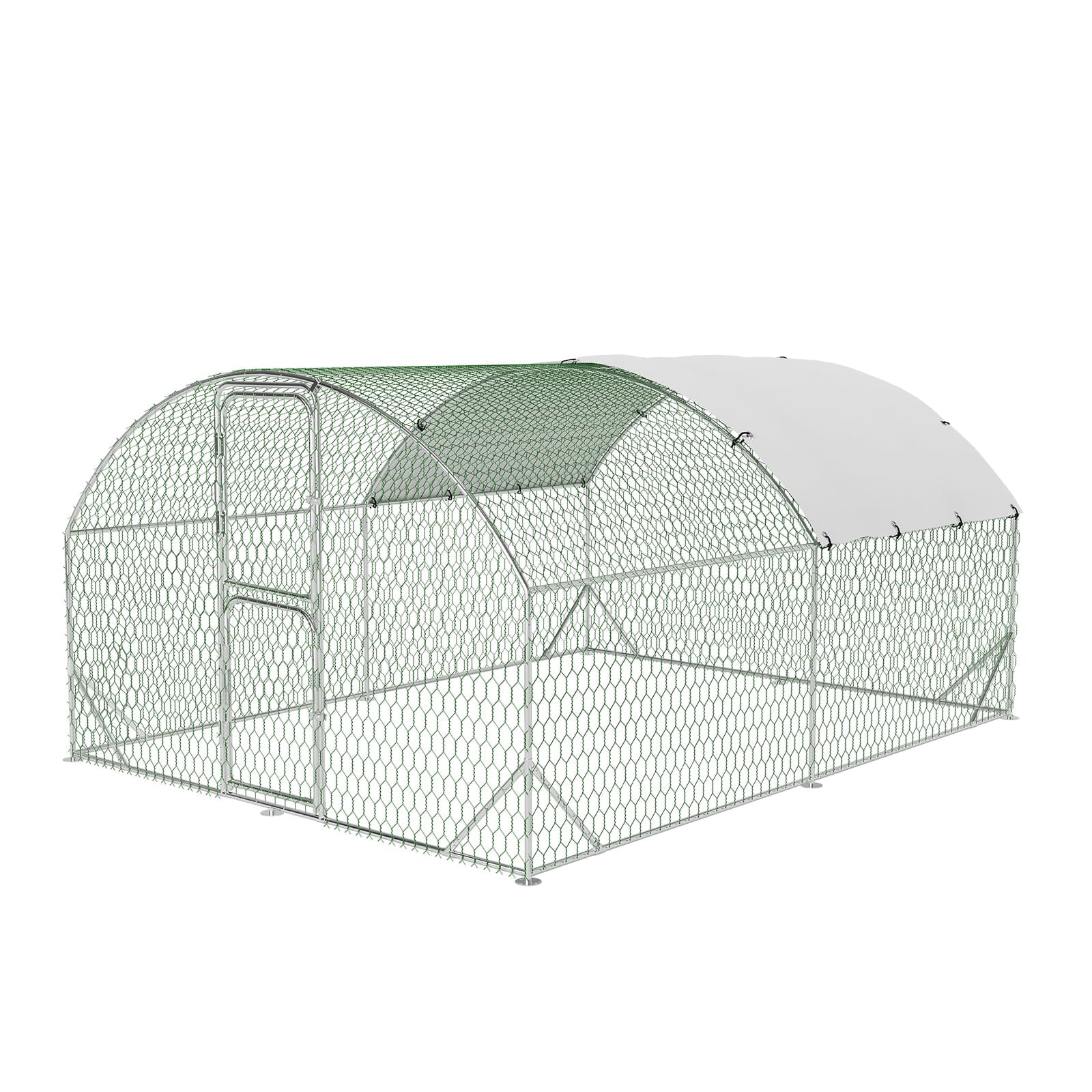Danolapsi Large Metal Chicken Coop, Metal Chicken Run with Reinforced ...