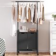 Danolapsi Laundry Sorter Cart with Hanging Rack & Utility Shelf,Rolling ...