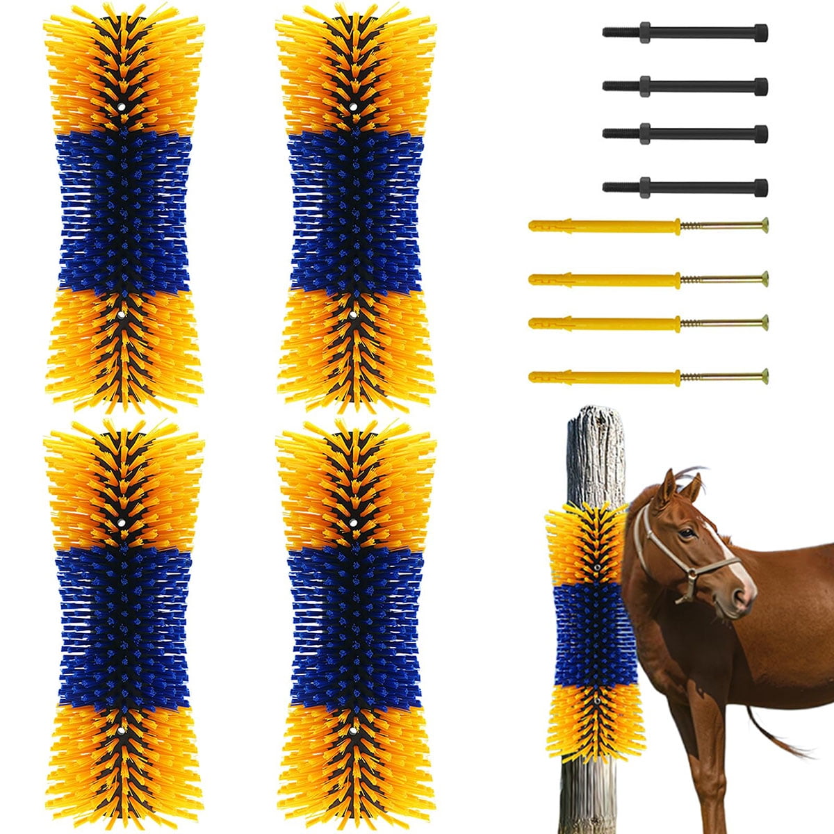 Danolapsi Livestock Scratching Brush, Horse Scratcher Massage Bushes ...