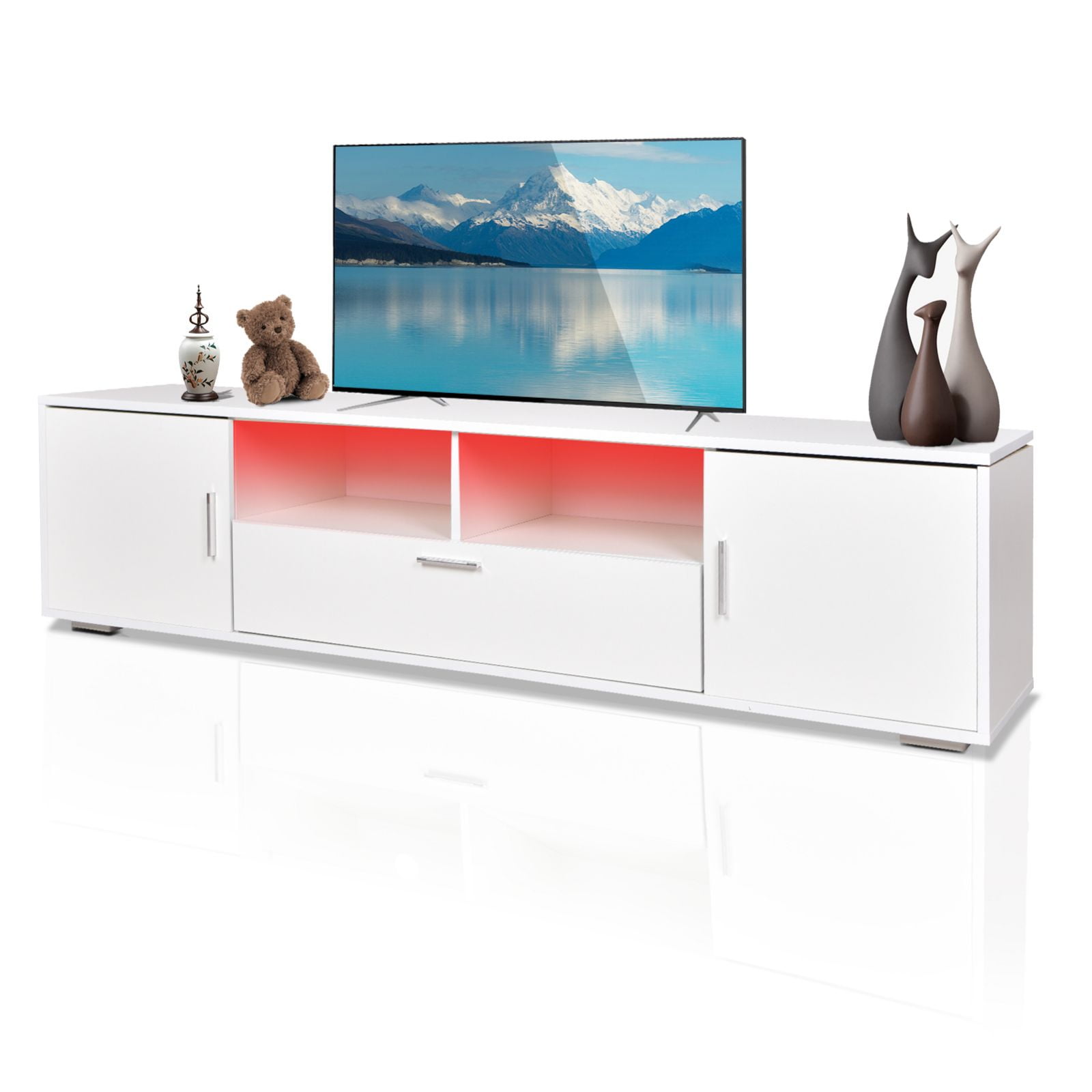 Danolapsi Modern LED TV Stand for up to 75" TV,Entertainment Center ...
