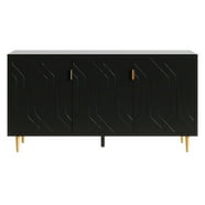 "PixonSign Wooden Sideboard Buffet Cabinet, Kitchen Storage, Mid ...