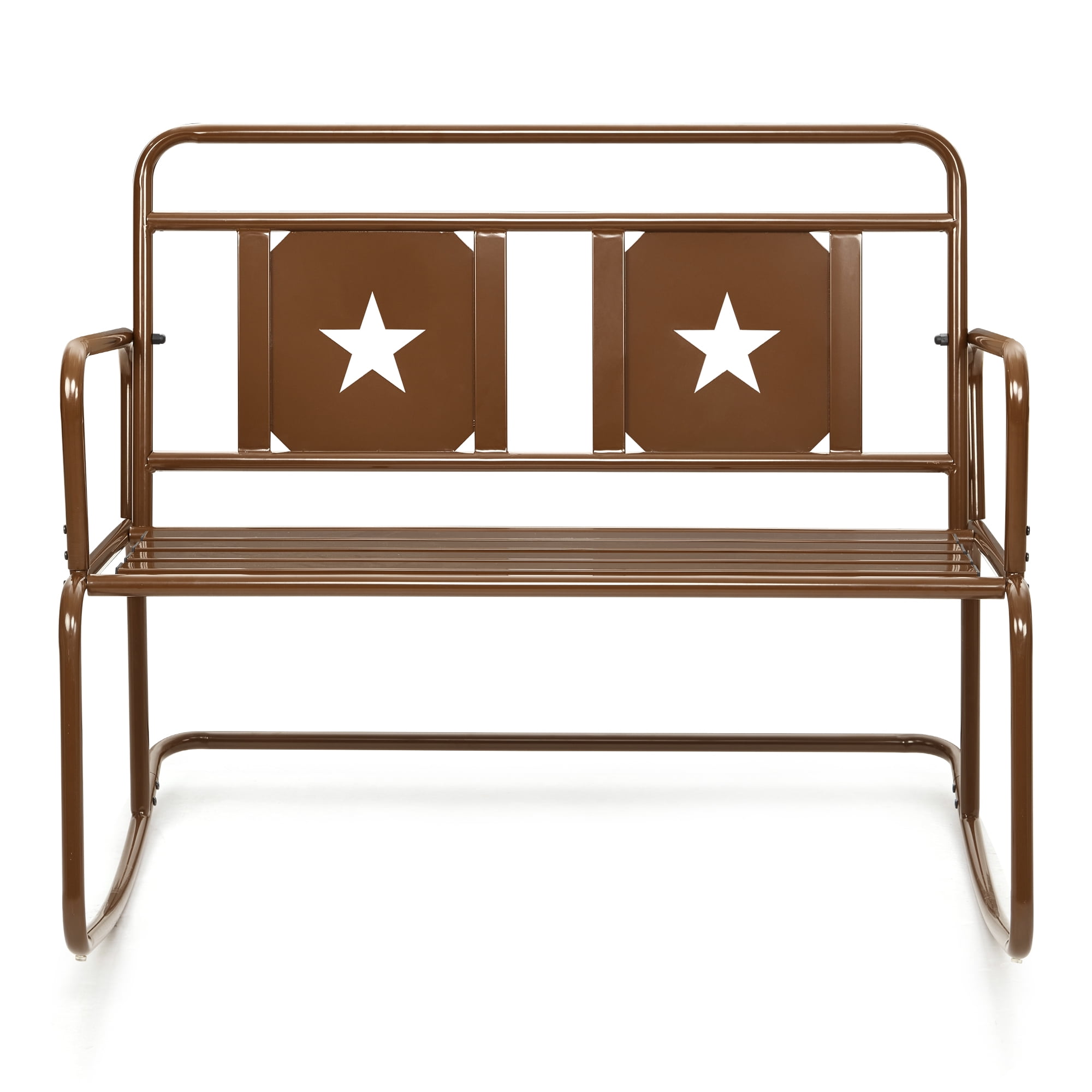 Danolapsi Patio Rocking Chair 2-Person Outdoor Rocking Chair Iron Frame ...