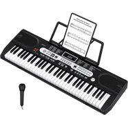 Glarry Electric 61 Keys Keyboard with Stand, Bench, Built-In Speakers ...