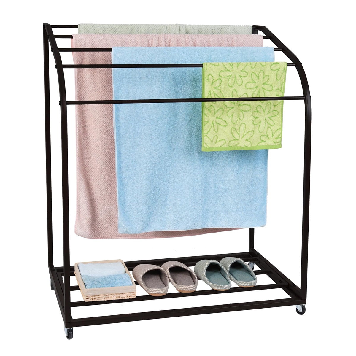Danolapsi Pool Towel Rack Outdoor with Wheels,PVC Trapedozal Outdoor ...