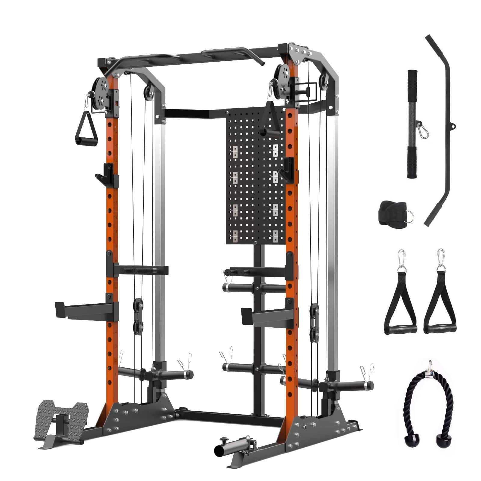 Danolapsi Power Cage, 2000Lbs Capacity Power Rack with Cable Crossover ...