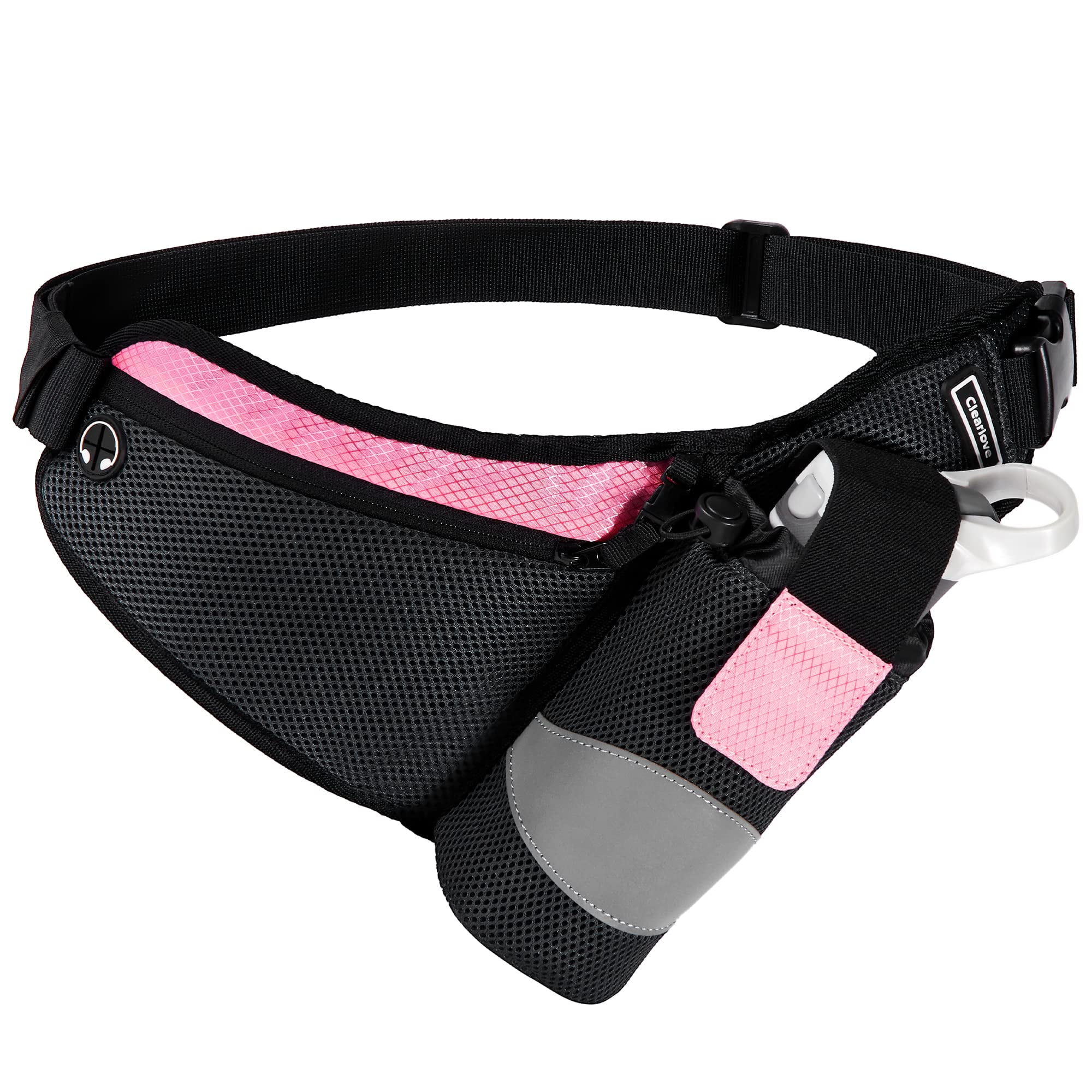 Danolapsi Running Belt Bag with Water Bottle Holder,Reflective Waist ...