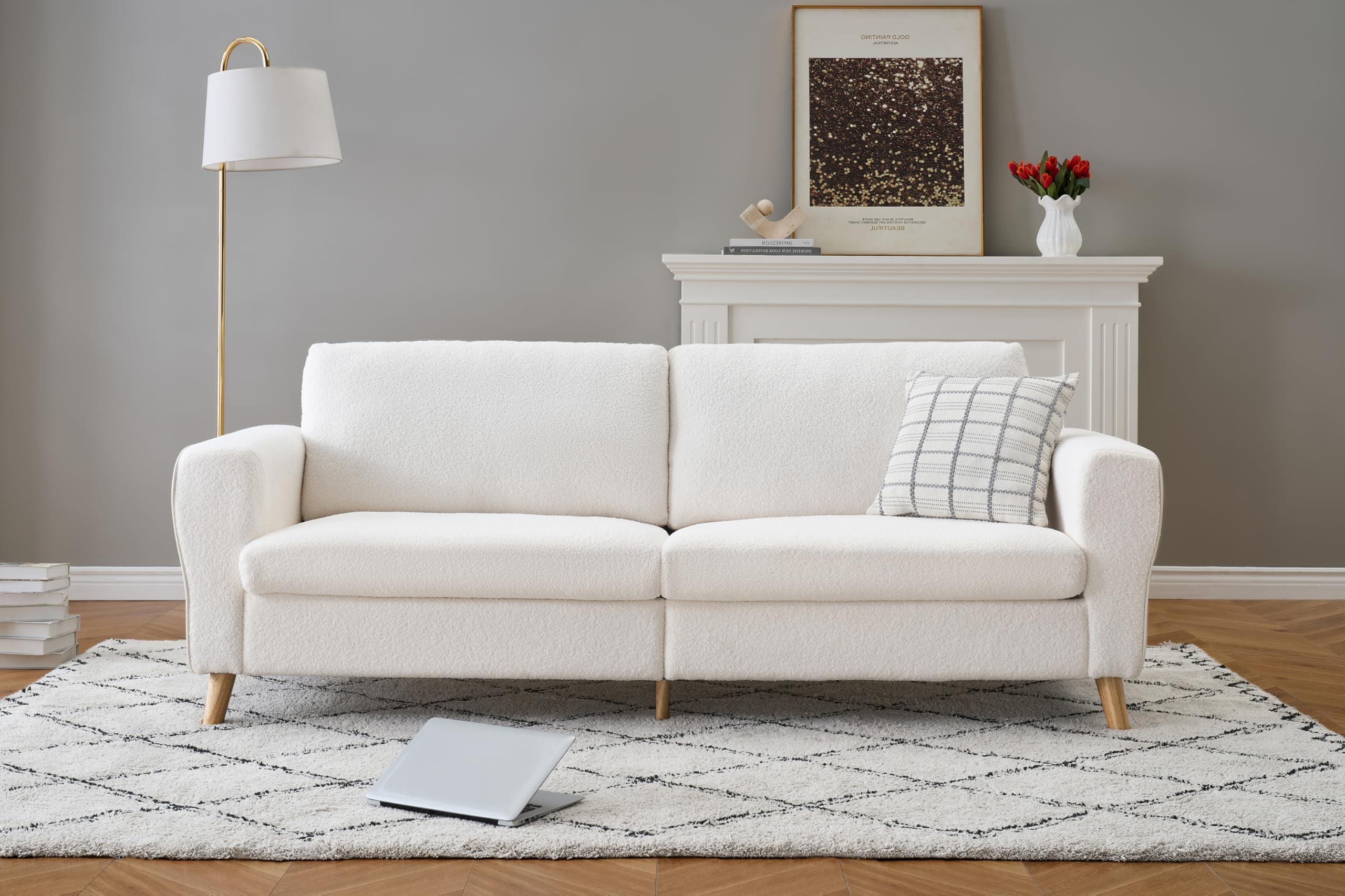 Danolapsi Sofa,84 Inch Modern Couch,Large Loveseat Sofa with Style ...